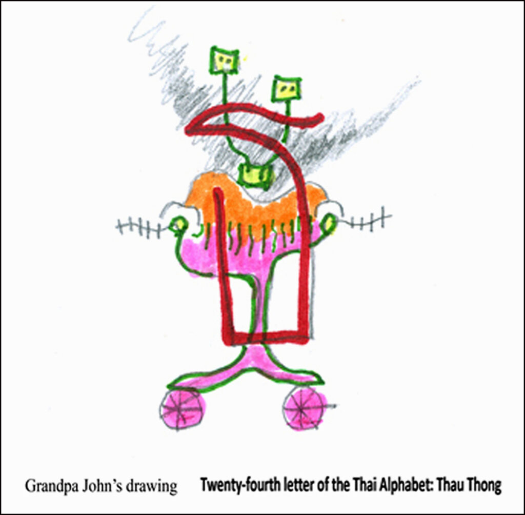 Thai Alphabet Drawing by Grandpa John, and Grandson Kai, Part 3 ...